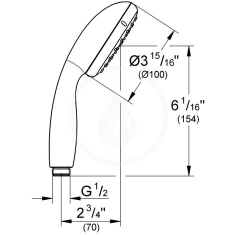 Grohe Tempesta 100 Douchette 2 jets, chromé (2759710E)