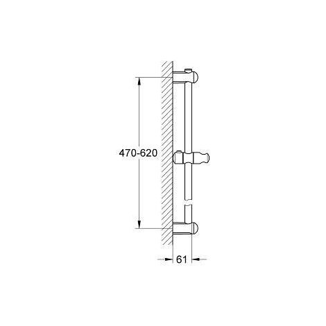 Grohe EUPHORIA - Barre de douche 600 mm (27499000)