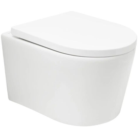 Brevis WC suspendu sans bride avec abattant SoftClose, rinçage Vortex ...