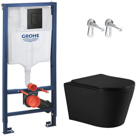 Grohe Rapid SL pack WC bâti-support + WC sans bride Ceramia avec ...