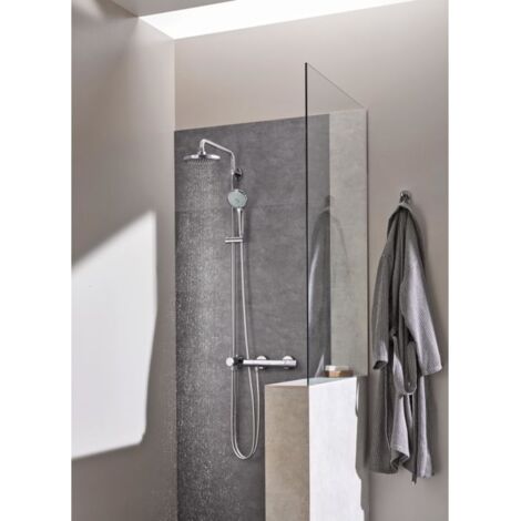 Pommeau de douche Grohe Tempesta 180mm jet pluie avec rotule mobile ...