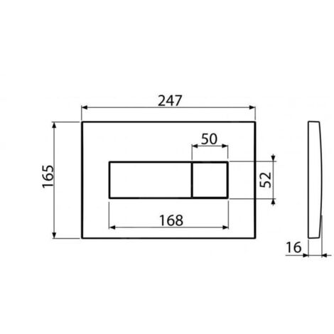 Alca Plaque de commande double touche pour WC suspendu, Chrome brillant ...