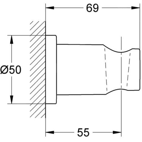 Grohe Rainshower Support mural pour douchette (27074DL0)