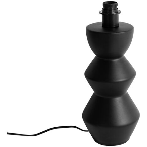 QAZQA Lampada da tavolo alisia - Design - Ceramico - Nero - Tondo Max ...