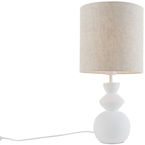 QAZQA Lampada da tavolo con paralume alisia - Design - Ceramico,Tessuto ...
