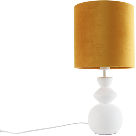 QAZQA Lampada da tavolo con paralume alisia - Design - Ceramico ...