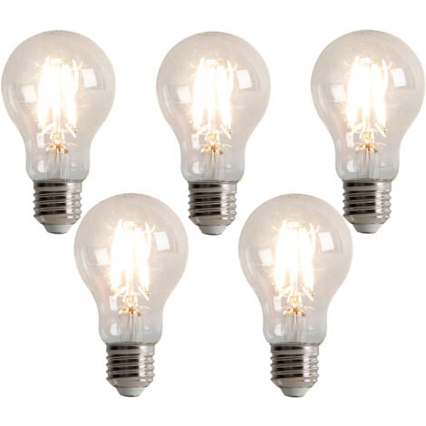 LUEDD Set di 5 Lampadine LED dimmerabili a 3 livelli E27 A60 5W 500lm 2700K