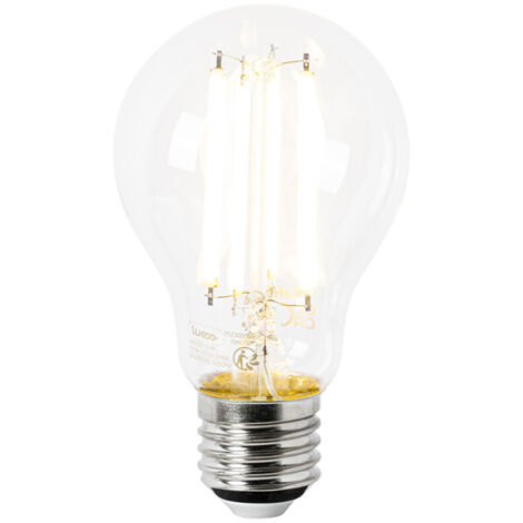 LUEDD Set di 5 lampadine LED E27 A60 trasparente 4,9W 1055lm 2700K