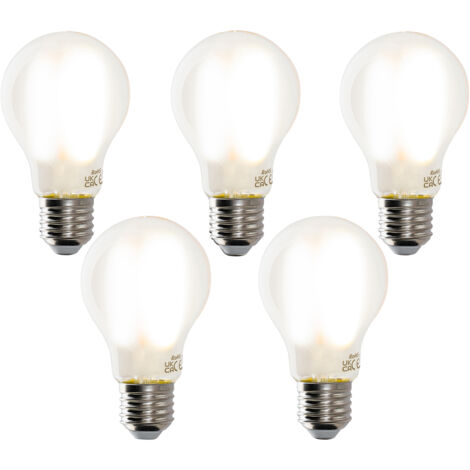 LUEDD Set di 5 Lampadine LED Smart E27 A60 Opaco 7W 806lm 1800-4000K