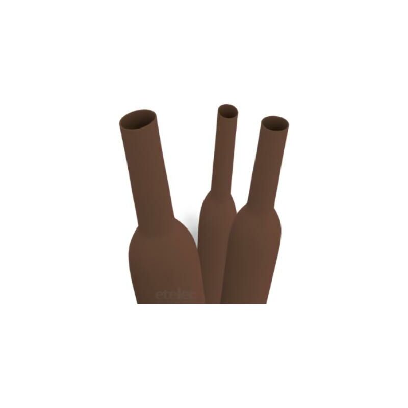 Gaine thermorétractable etelec tubes 1 m marron - gt1186