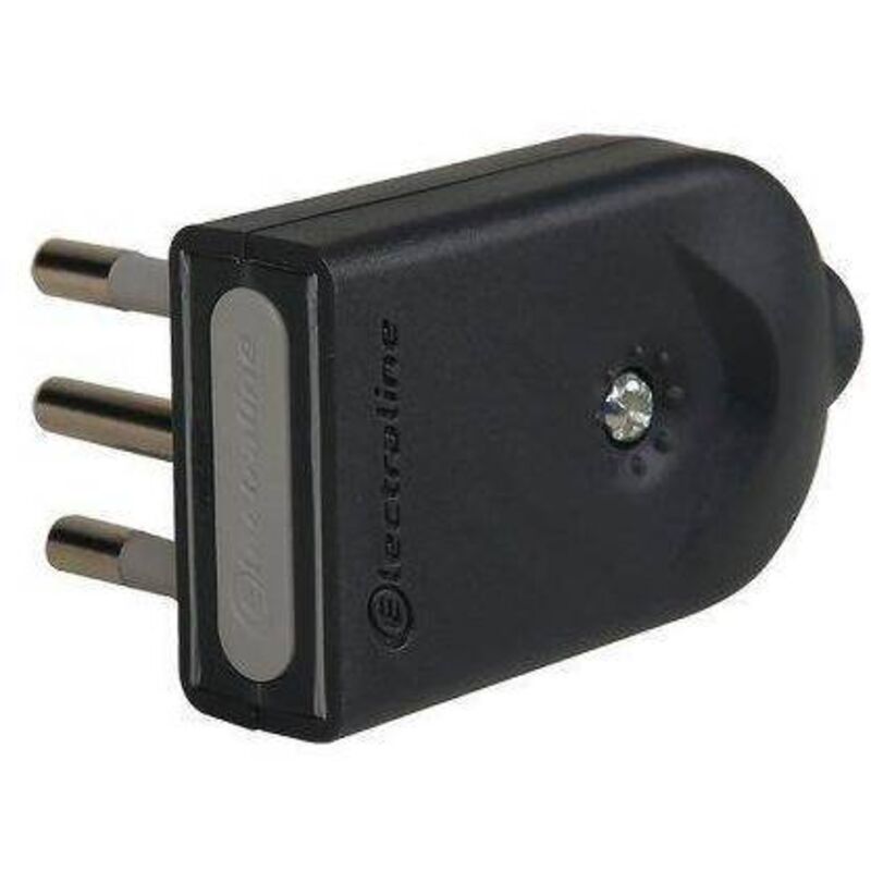 Electraline 10a 2p+e fiche pivotante noire - 71002