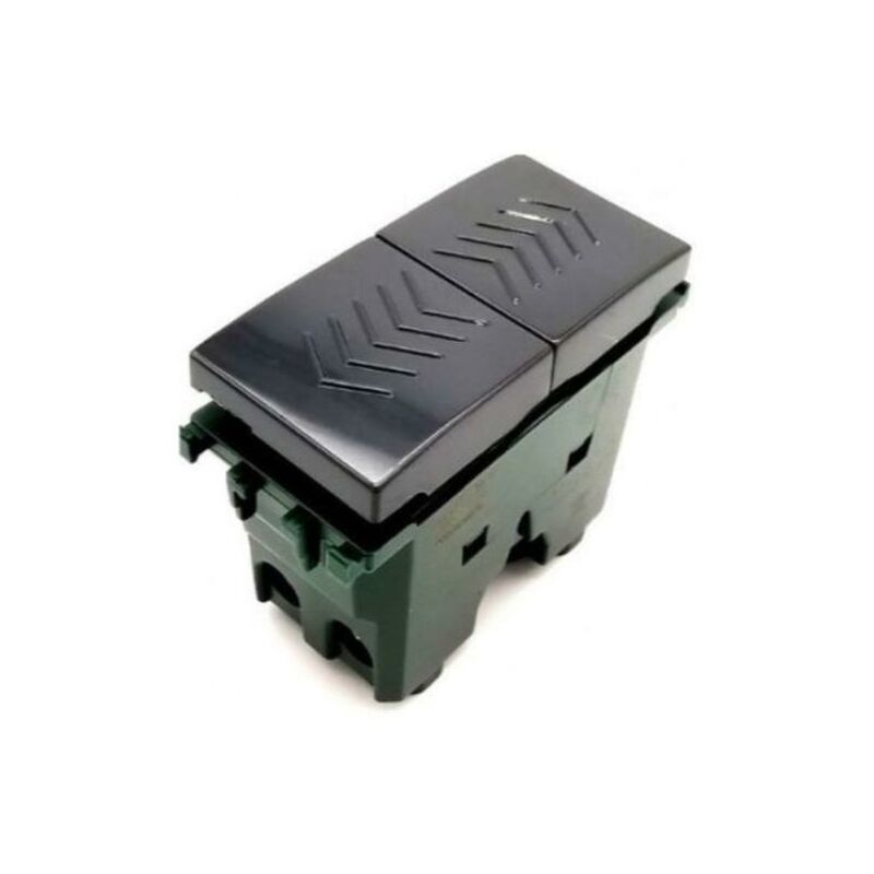 Double bouton gem compatible avec vimar plana 14066 10a 250v noir - 622n