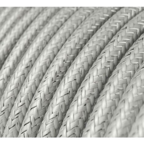Creative-cables câble textile par mètre argenté pailleté rl02 2x075mm ...
