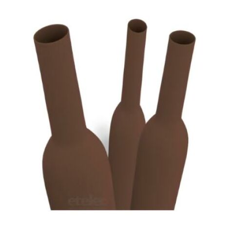 Gaine thermorétractable etelec tubes 1 m marron - gt1186