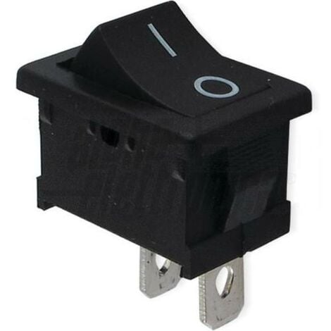 Alpha electronic rocker switch 13x19.2mm black - 320-040