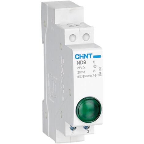 Chint modular led indicator light nd9 1m 0.3w 230vac green - 594108