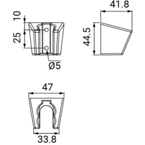 Support de douche mural idro-bric chrome - blisup0003cr