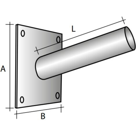 Support mural sem diamètre 60mm 200x200x250mm acier galvanisé - 4340
