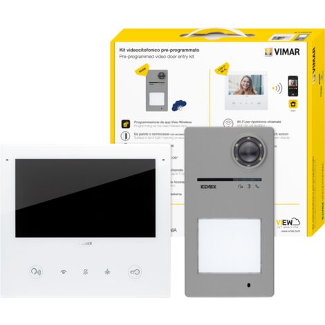 Vimar kit vidéophone+panel+kit bouton unique+alimentation - k40517.r