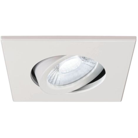 Slv universal downlight square swivel cover 8.8x8.8x0.35cm white - 1007185