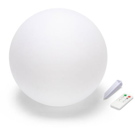 Sphère lumineuse à led rvb alimentée par énergie solaire velamp solar ...