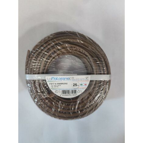 Câble monofilaire fs17 go-at topline 4mm 25 mètres brun-mfs174ma25