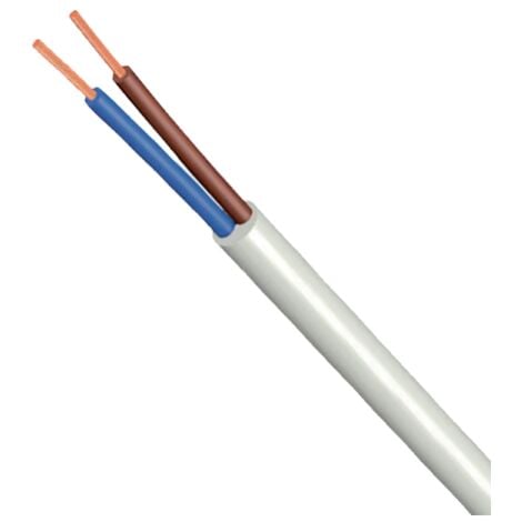 Câble multiconducteur h03vv-f electraline 2x0,75mm2 10m blanc - 11181