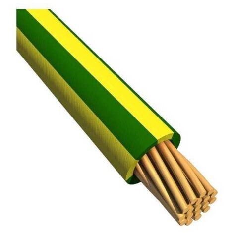 Câble unipolaire fs17 electraline 1x1.5mm2 50m jaune vert - 13103