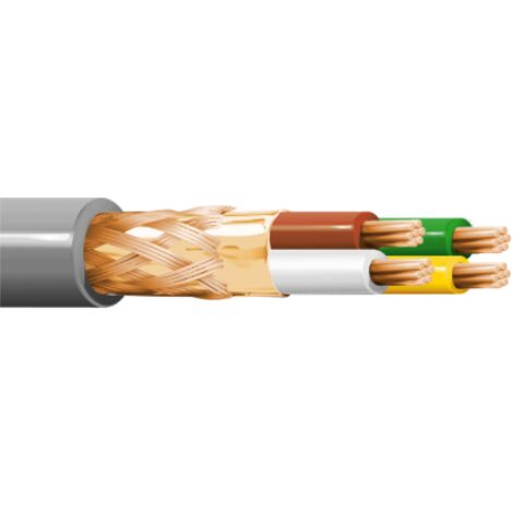 Itc câble blindé de données et de contrôle 4x0.75mm2 gris vendu au ...