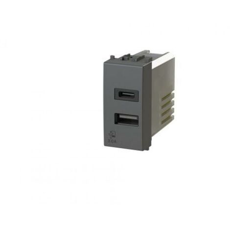4 box usb 3.0a socket pour vimar arke metal avec connecteur type a et ...