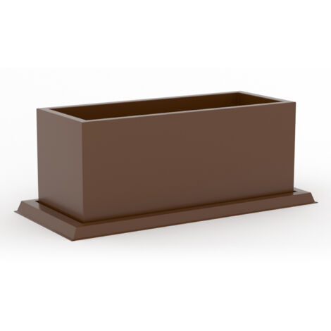 Platillo rectangular de resina 108,5x49 para maceta mod. Matera Bronze
