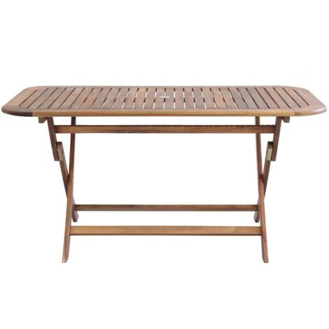 Mesa plegable de madera para picnic mobiliario de jardín exterior 150x80 cm