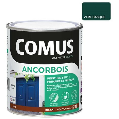 ANCORBOIS vert basque RAL 6005 1L - Peinture de protection et de ...