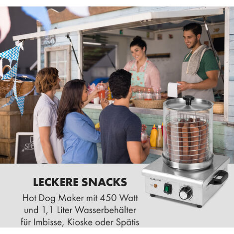 Klarstein Pro Wurstfabrik 450 Profi Hot Dog Maker, 450 Watt, 30 - 100 ...