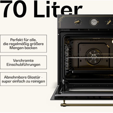 Klarstein Victoria - Elektrobackofen, Einbauofen mit 9 Funktionen,Timer ...