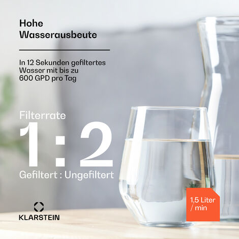 Klarstein Klarstein Osmose-Wasserfilter-System für Umkehrosmose, 600GPD ...