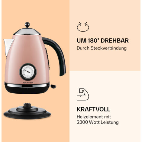Klarstein - Aquavita Chalet, Wasserkocher, Teekocher, Retro ...