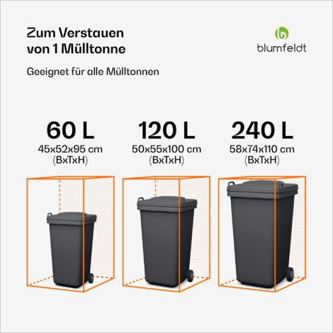 Elegantes Mulltonnenbox 3x 120 Liter Fotos