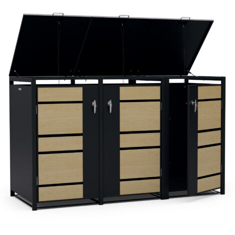 Elegantes Mulltonnenbox 3x 120 Liter Fotos