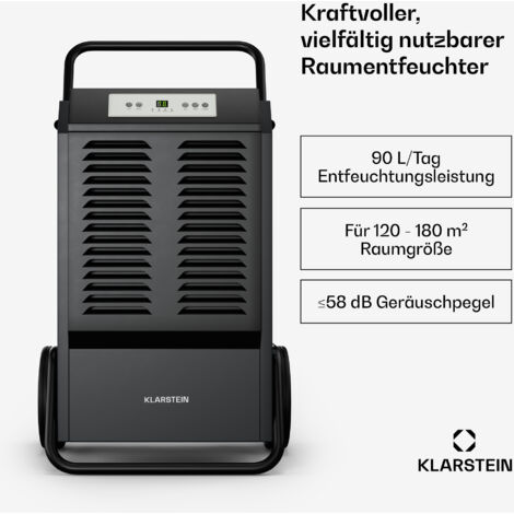 Klarstein DuraDry 90L Luftentfeuchter - 90L/Tag, 24h Betrieb ...