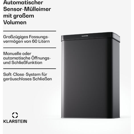 Klarstein Sensor-Mülleimer 60L - berührungslos mit Bewegungssensor ...