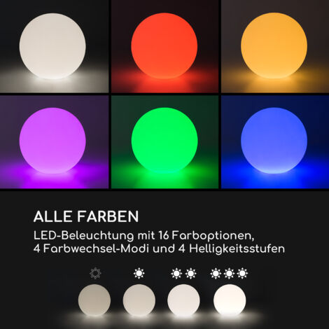 Loomy XL Kugelleuchte Ø50cm 16 Farben-LED 4 Licht-Modi IP68 ...