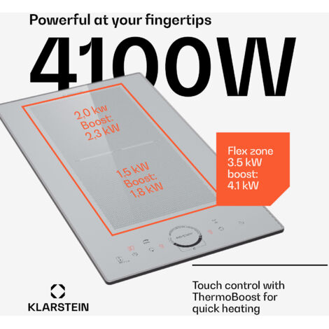 Klarstein Induction Hob, 3500W Electric Hob Induction Cooker, 2 Ring ...