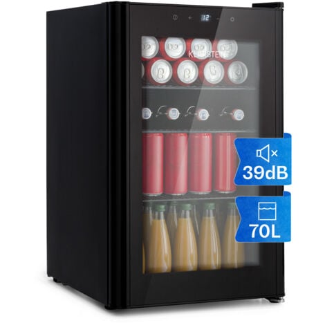 Klarstein mini fridge with glass door & LED, mini fridge for rooms ...