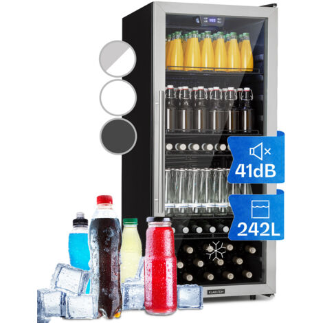 Klarstein Beer Fridge, Glass Mini Fridge for Bedrooms, Food, & Drinks ...