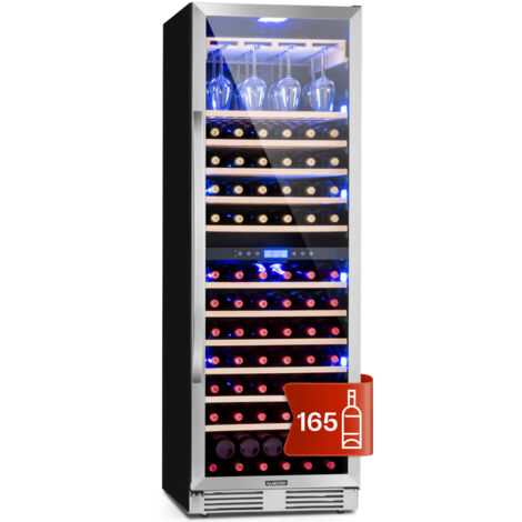 Klarstein Built-in Wine Cooler Drinks Fridge, 433L Dual Zone Wine ...