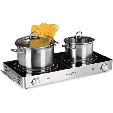Klarstein Infrared Hob, 3000W Electric Hob Infrared Cooker, 2 Ring ...