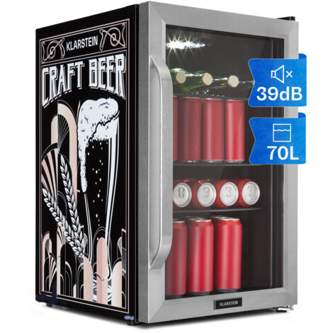 Klarstein Fridge 70L, Small fridge with removable shelves, Quiet mini ...