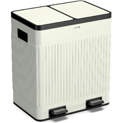 Klarstein Grama 2 Compartment Waste Bin - 40L Double Kitchen Bin With ...