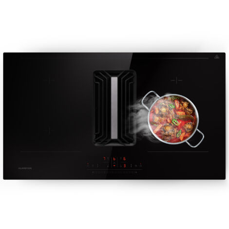 Klarstein 2-in-1 with integrated extractor hood, induction hob with ...